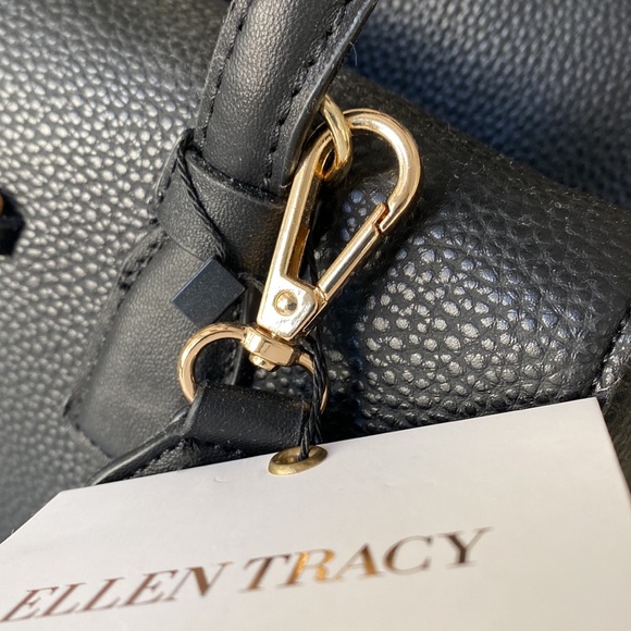Ellen Tracy | Bags | Ellen Tracy Black Pebble Grain Handbag New With ...